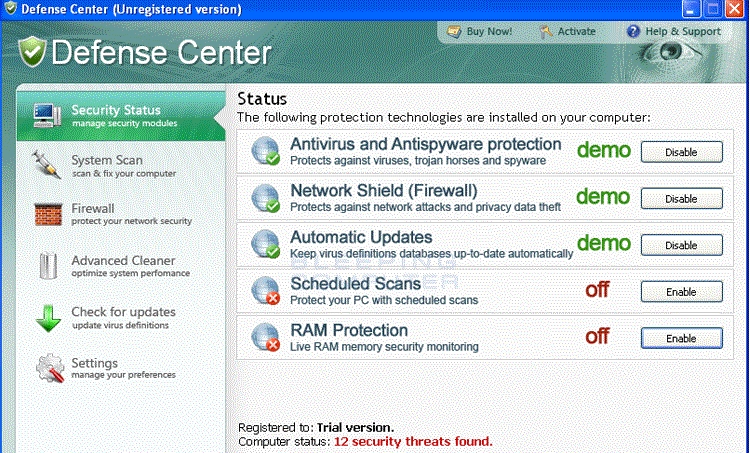 Defense Center Removal Instructions - RemoveVirus.org