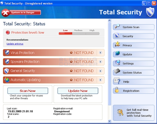 Total XP Security Virus Removal - RemoveVirus.org