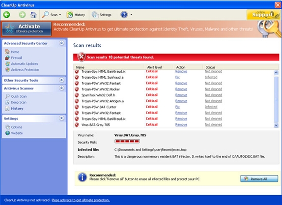 Cleanup Antivirus Removal - RemoveVirus.org