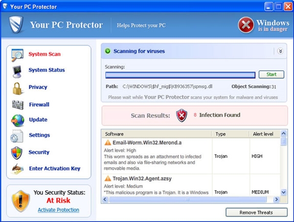 Your PC Protector Removal - RemoveVirus.org